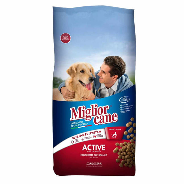 Miglior Croquettes Active With Beef Dog Dry Food 4KG – Animals And Us